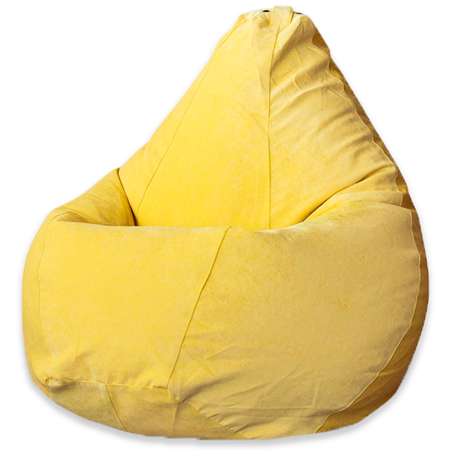 Кресло Мешок Груша Желтый Микровельвет (XL, Классический)