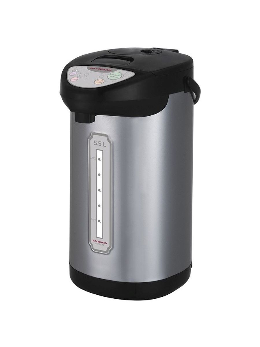 Термопот Backman BM-TEA 711 5.5 л черный, серебристый