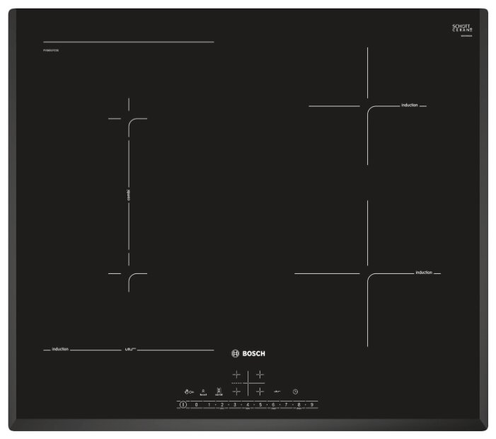 Встраиваемая варочная панель индукционная Bosch PVS651FC5E черный