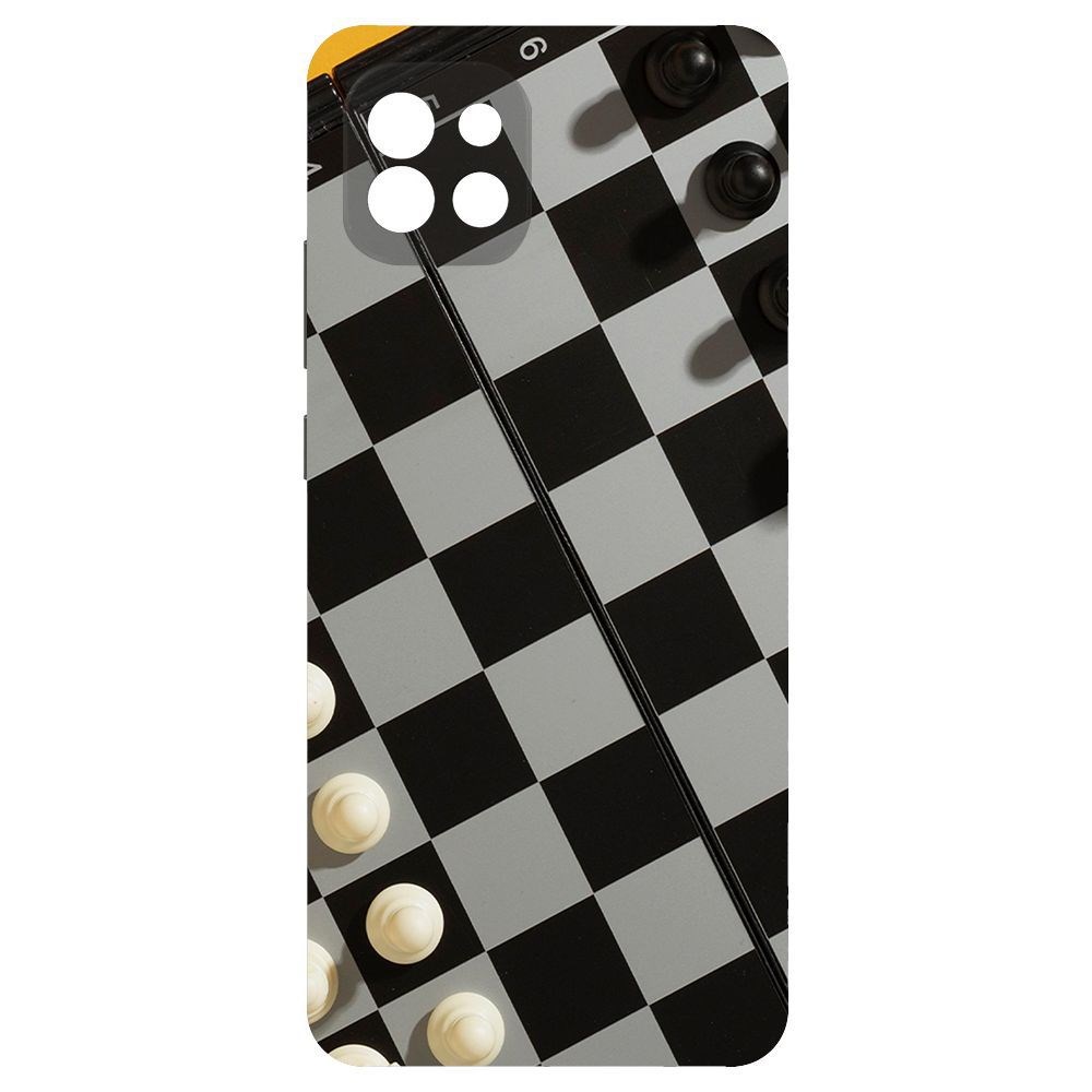 Чехол-накладка Krutoff Soft Case Шахматы для Samsung Galaxy A03 (A035)