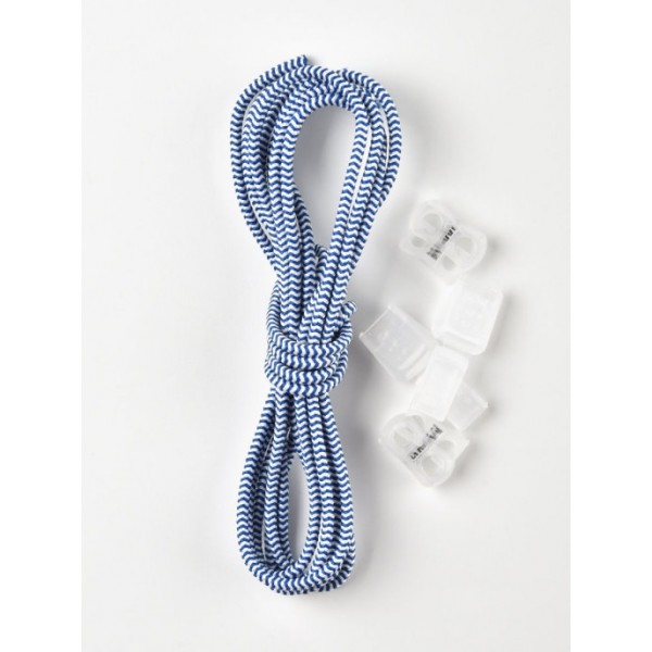 Регулируемые эластичные шнурки Tarrago TL43 сине-белые 100 см