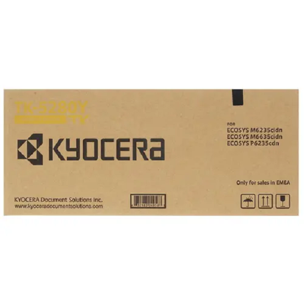 Тонер для лазерного принтера Kyocera TK-5280Y (1T02TWANL0) желтый, оригинальный