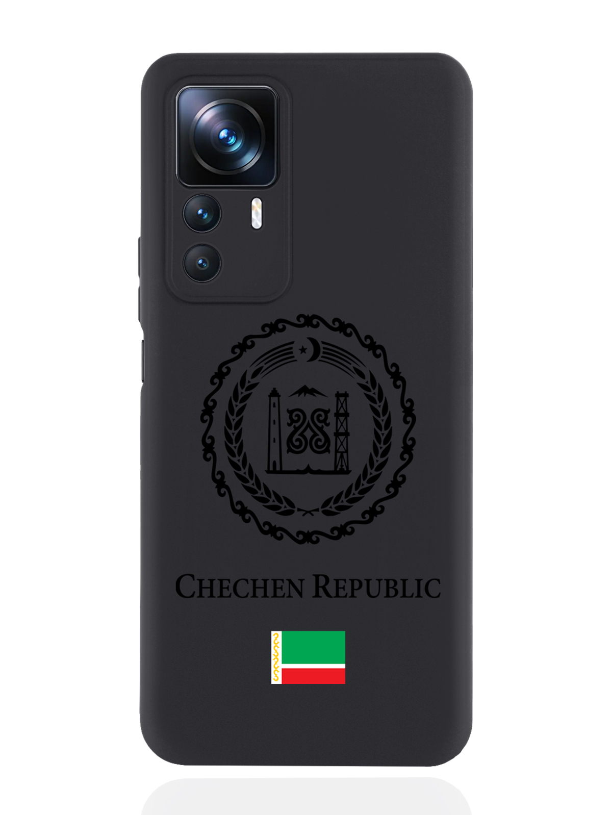 Чехол SignumCase для Xiaomi 12T Черный лаковый Герб Чечни черный