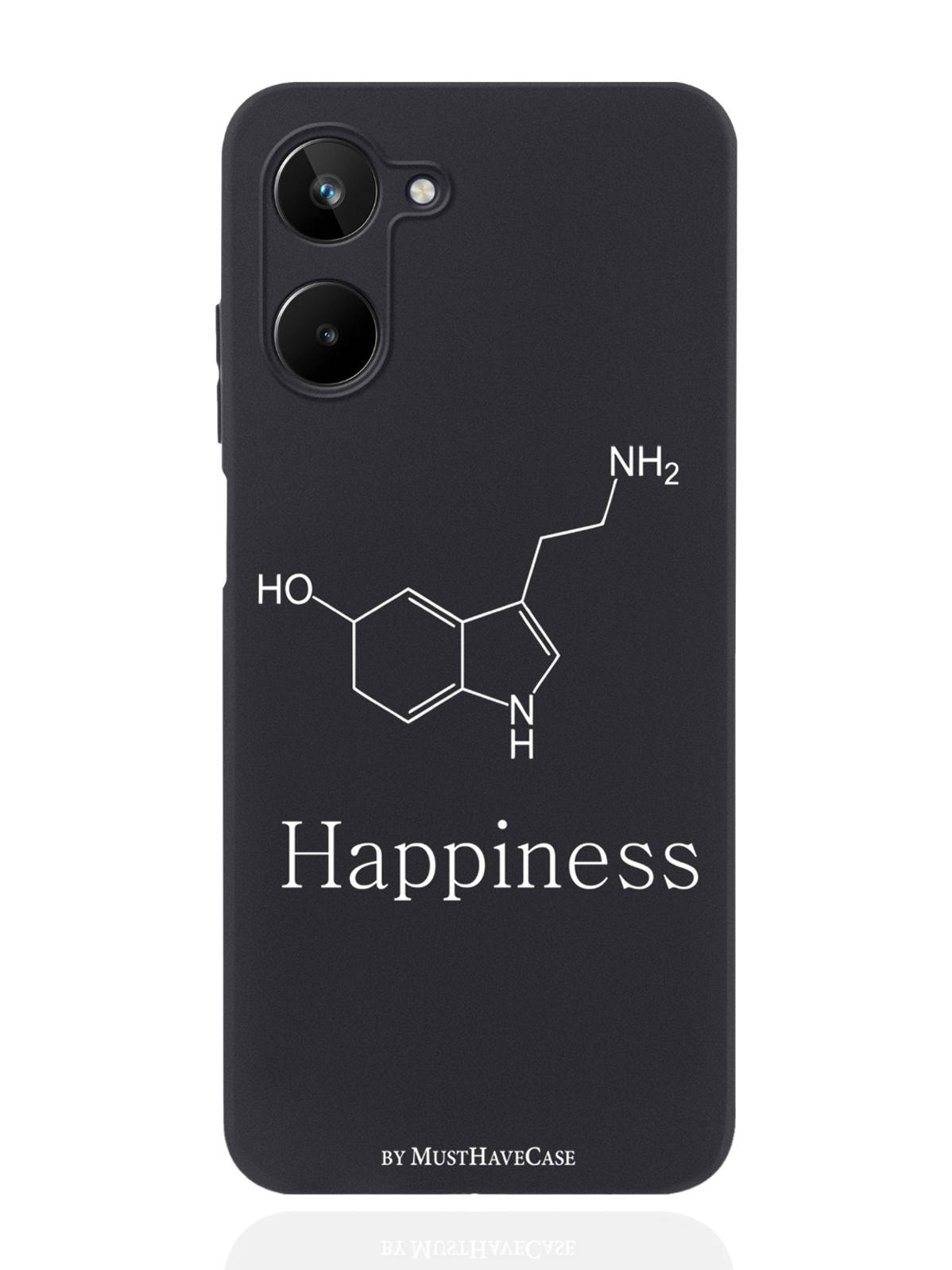 Чехол MustHaveCase для realme 10 Молекула счастья черный