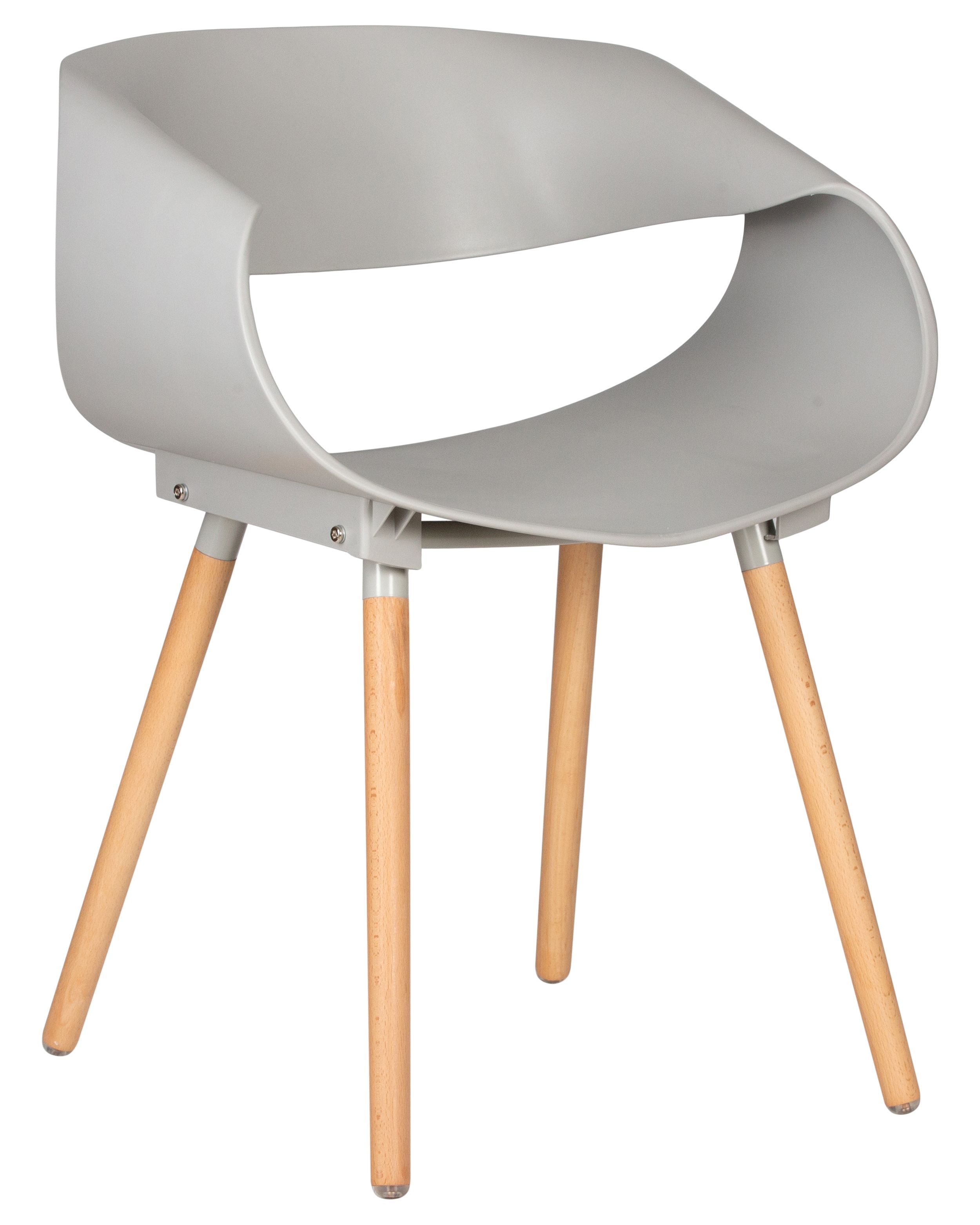 Стул обеденный Лого-М DOBRIN ALIEN сиденье светло-серый (GR-01), основание светлый бук