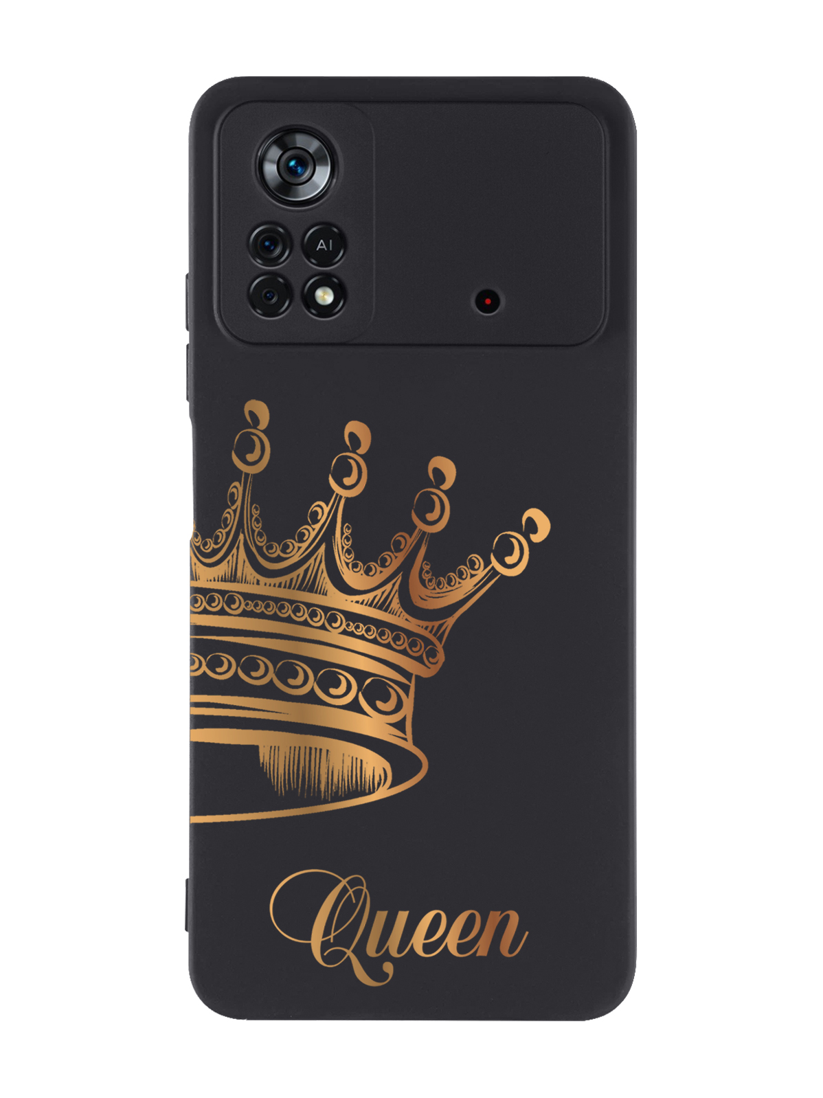 Чехол MustHaveCase для Poco X4 Pro 5G Парный чехол корона Queen черный