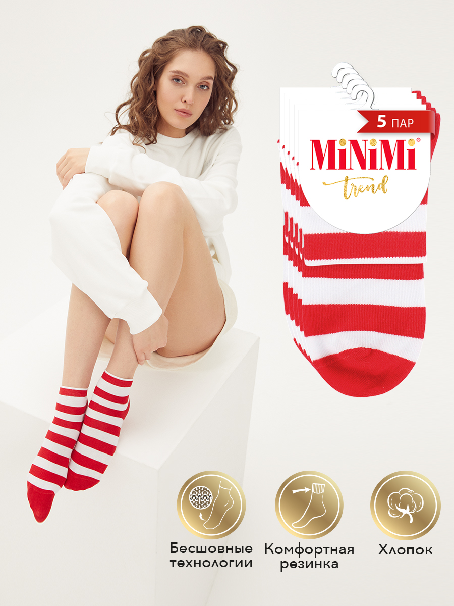 Комплект носков женских Minimi Basic SNL-517259 красных 35-38