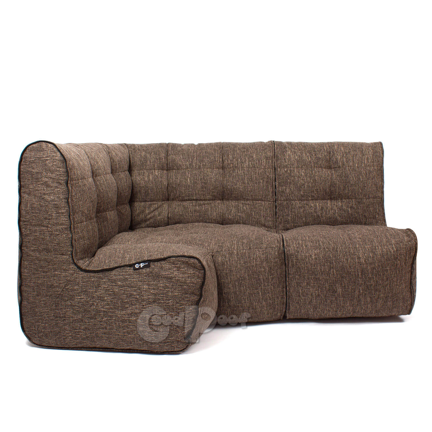 Бескаркасный модульный диван GoodPoof Мод L-I one size, рогожка, Brown Yarn