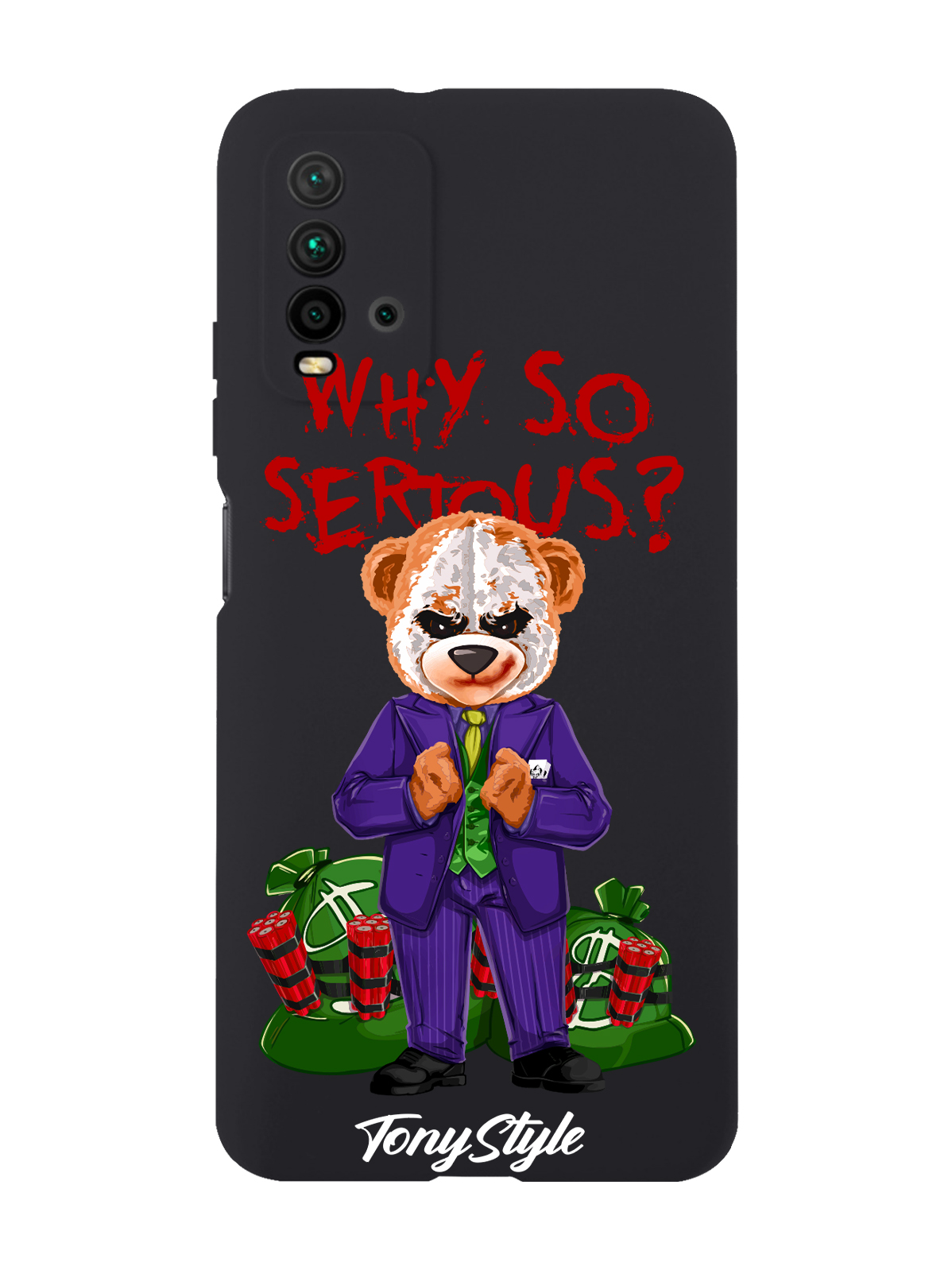 Чехол Tony Style для Xiaomi Redmi 9T Tony Style Джокер Joker Why so serious черный