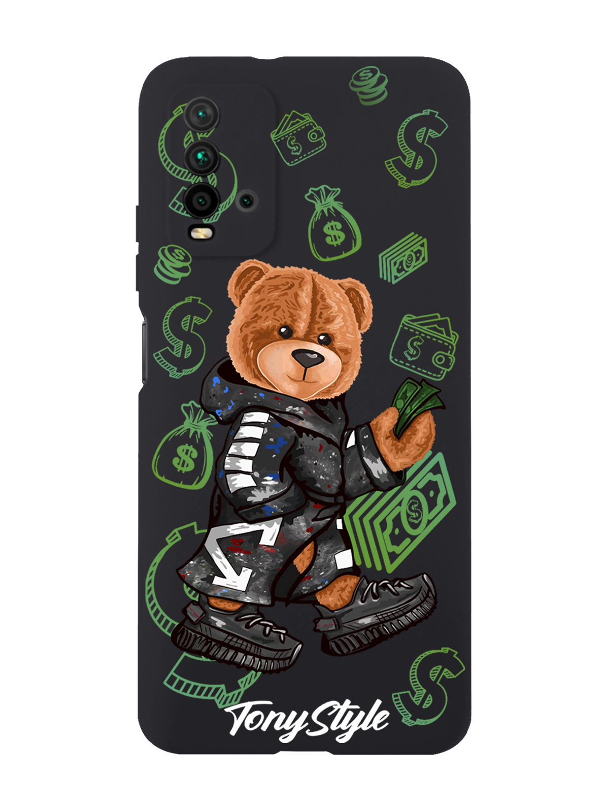 Чехол Tony Style для Xiaomi Redmi 9T Tony Style Деньги черный