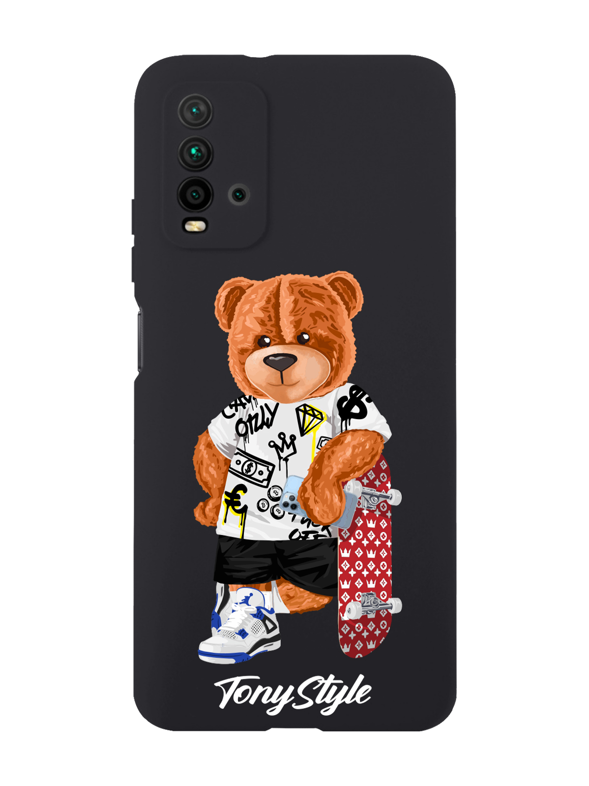 Чехол Tony Style для Xiaomi Redmi 9T Tony Style со скейтом черный