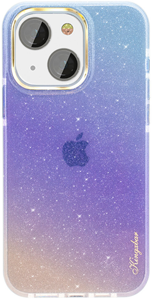 Чехол Kingxbar Ombre series для iPhone 13, цвет Голубой/Фиолетовый (6959003501523)