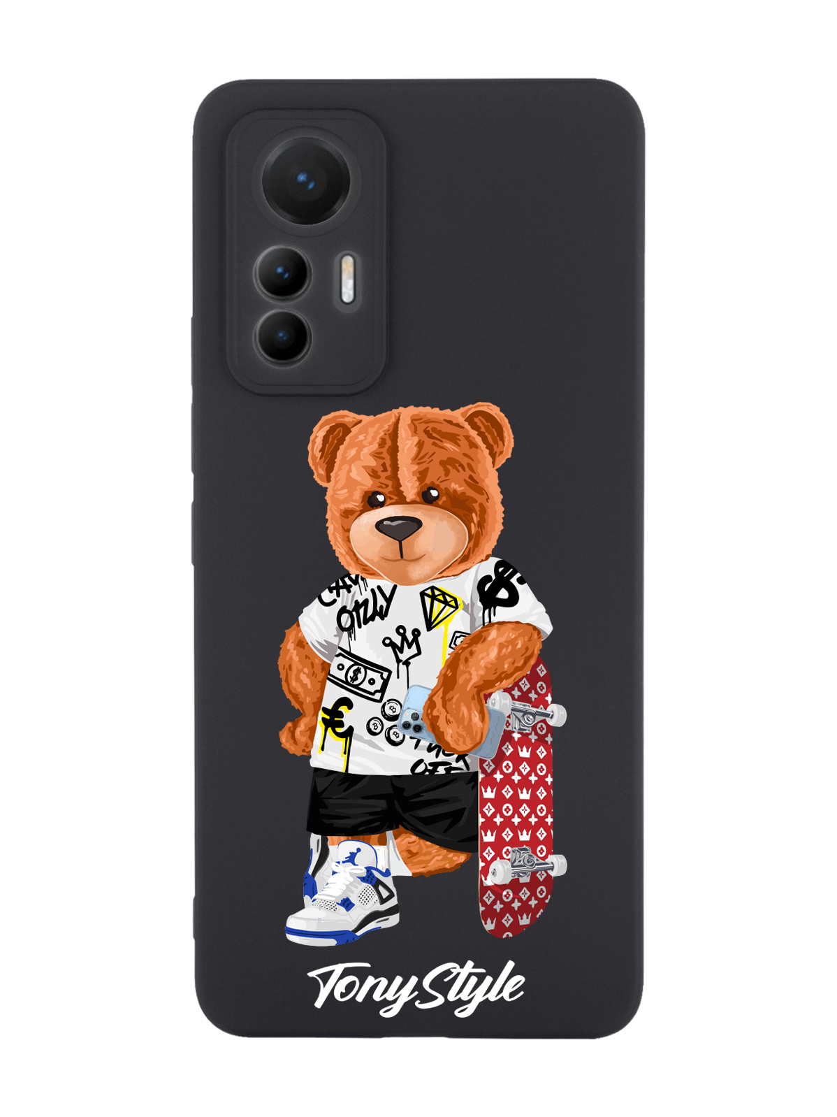 Чехол Tony Style для Xiaomi 12 Lite Tony Style со скейтом черный