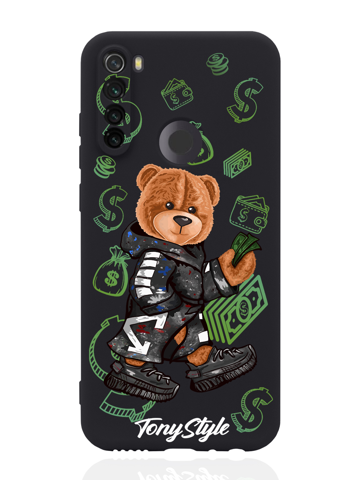 Чехол Tony Style для Xiaomi Redmi Note 8T Tony Style Деньги черный