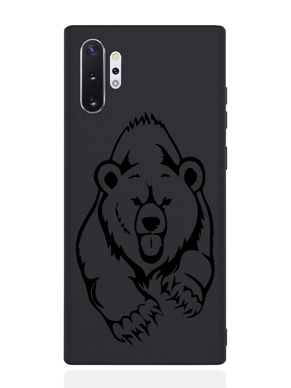 Чехол MustHaveCase для Samsung Galaxy Note 10+ Медведь черный
