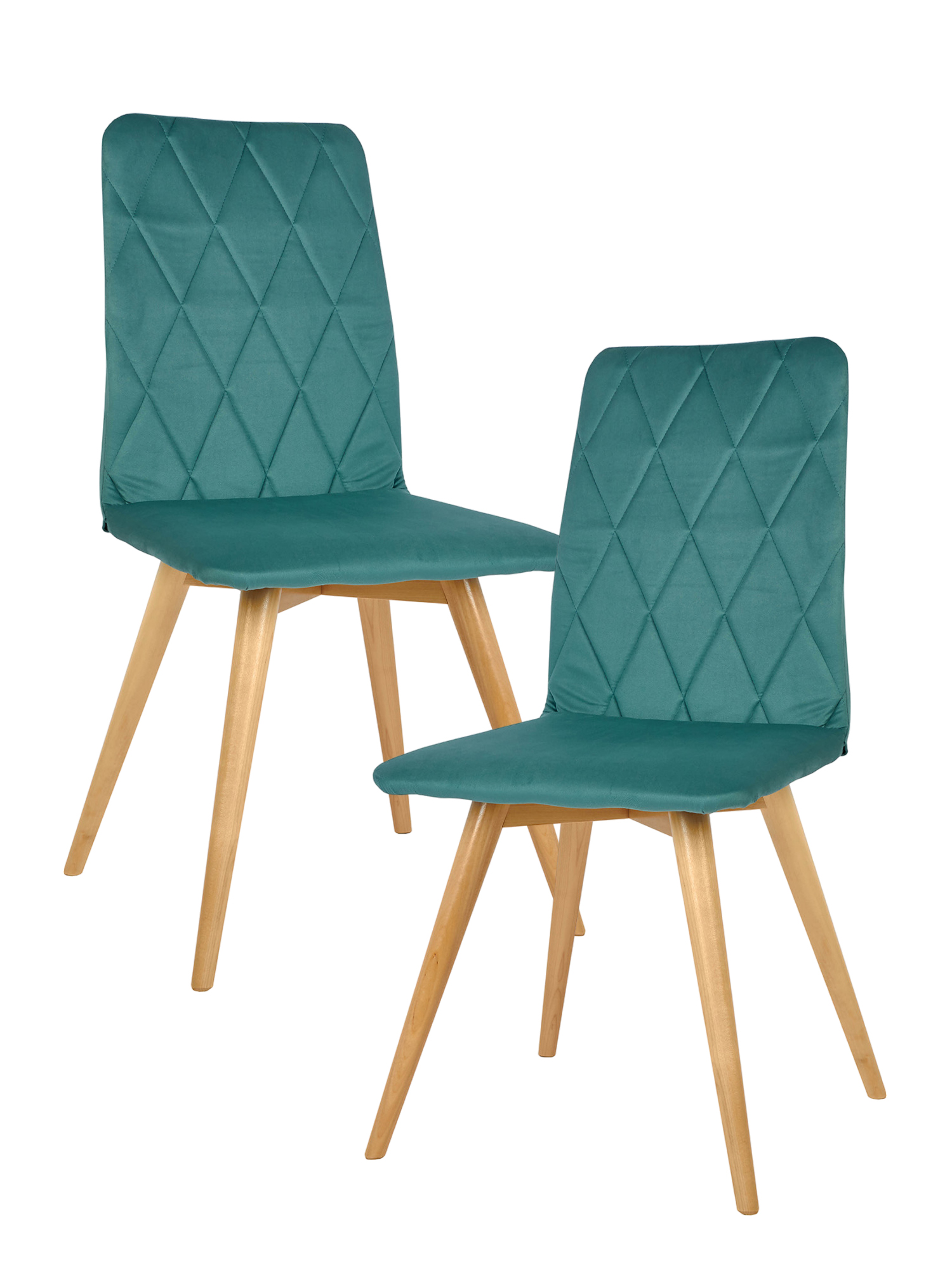 Комплект из 2-х обеденных стульев Polini Home Rio SD мятный/натуральный