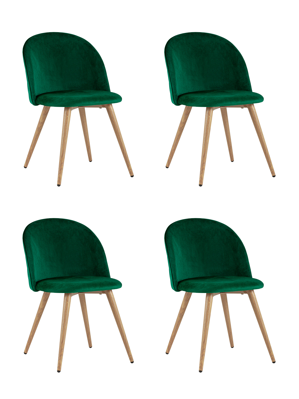 Комплект стульев 4 шт. Stool Group лион, зеленый