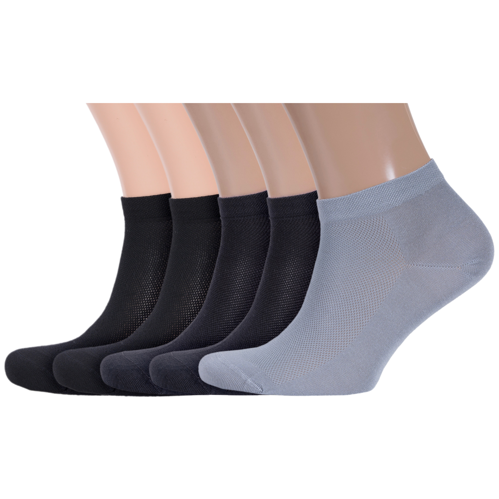 Комплект носков мужских Rusocks 5-СП-3095 черных; серых 27