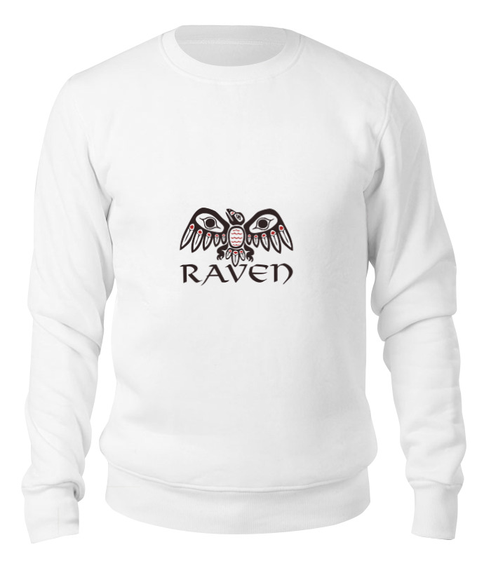 Свитшот Printio Raven brand белый 2XL