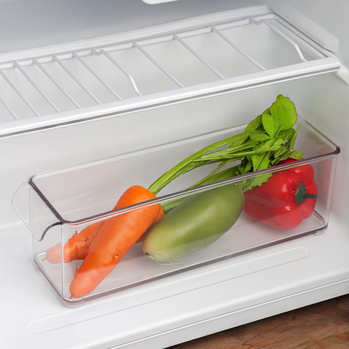 Органайзер для холодильника Berossi Mannaz, 32,9х9,6х10,2 см, прозрачный (ИК 69700000)