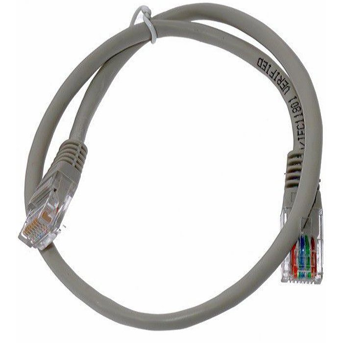 Кросс патч-корд UTP CAT5е Gembird E-PP-X-A-5e-1m кабель 1 метр - серый