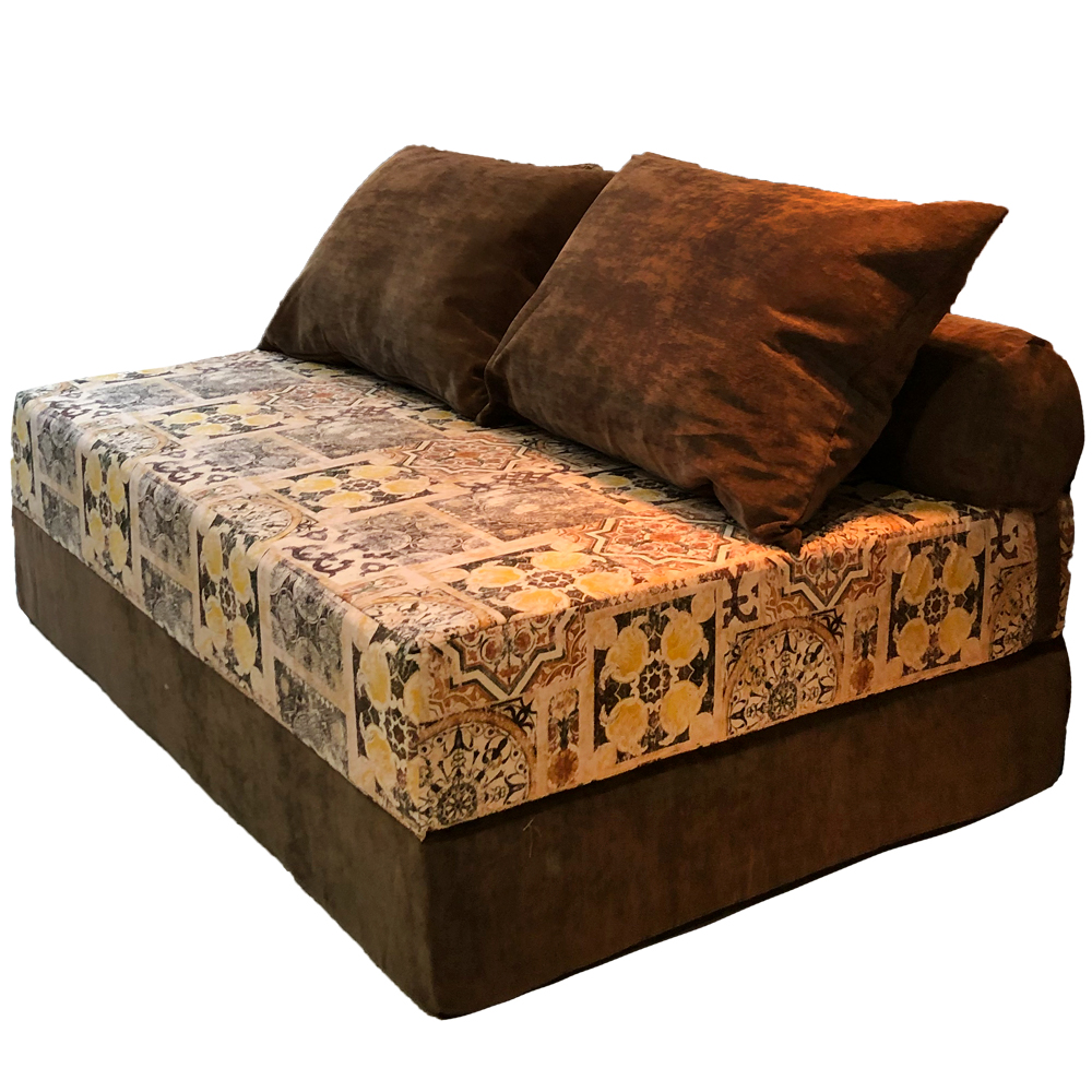 Бескаркасный диван DreamBag PuzzleBag XL, микровельвет, Сиена Коричневый