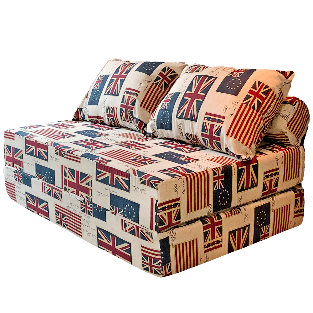 Бескаркасный диван DreamBag PuzzleBag XL, микровельвет, Флаги