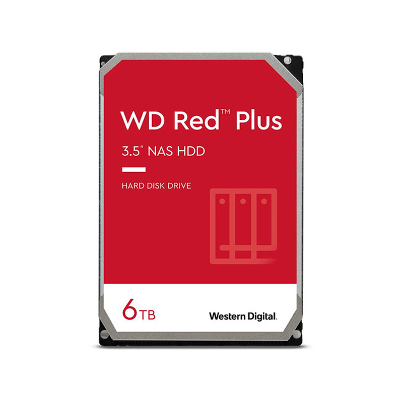 Жесткий диск WD Red Plus WD60EFZX,  6ТБ,  HDD,  SATA III,  3.5"