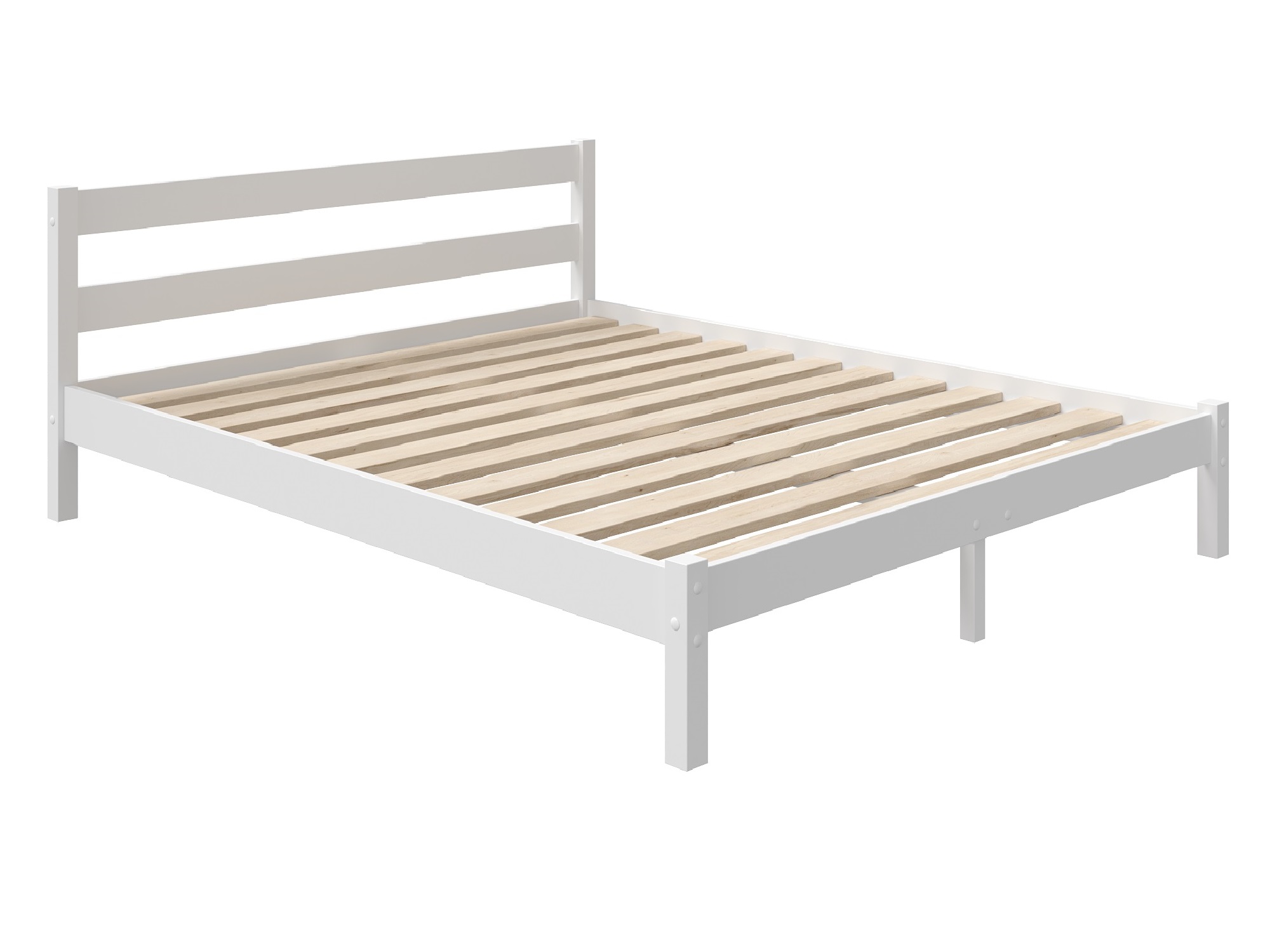 Кровать двуспальная деревяная из массива березы КРОВАТЬ для ВАС Омега-1 160х200 см
