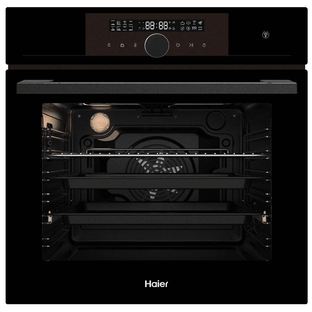 Встраиваемый электрический духовой шкаф Haier HOX-FP5RAGB серебристый, серый, черный