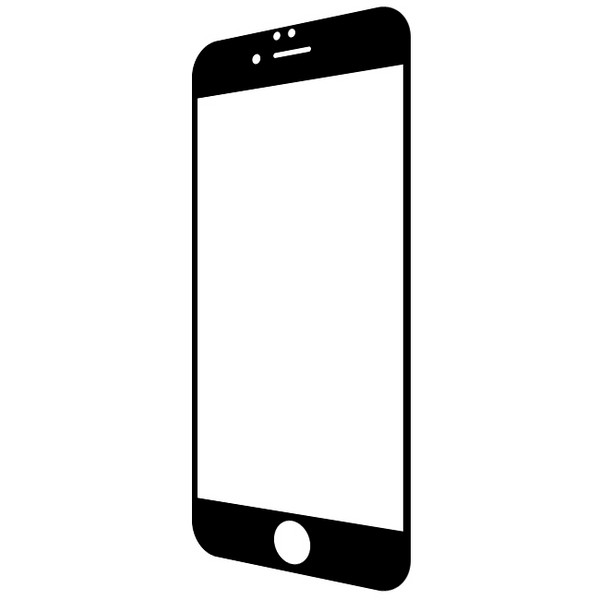 Защитное стекло Full Glue Premium Krutoff для iPhone 6/6S Black