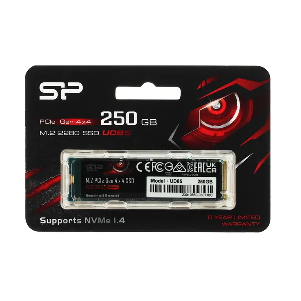 SSD накопитель Silicon Power UD85 M.2 2280 250 ГБ (SP250GBP44UD8505)