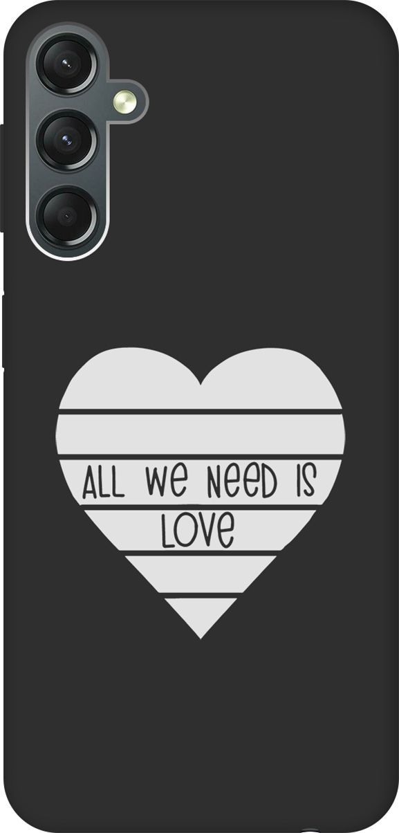 Чехол на Samsung Galaxy A24 "All We Need is Love W" черный