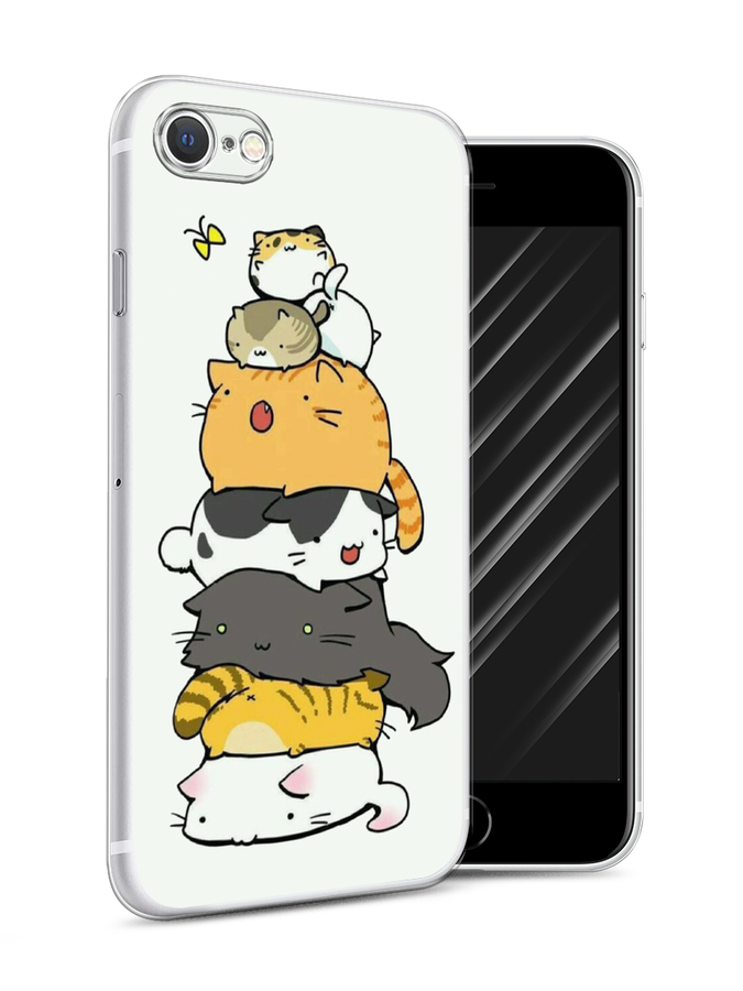 Чехол Awog на Apple iPhone 7 / Айфон 7 "Бутерброд из котиков"