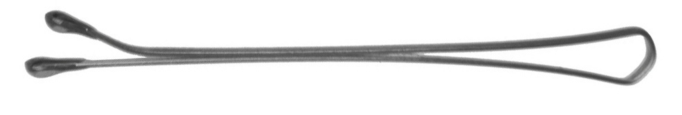 Невидимки 50 мм DEWAL, прямые, серебристые, 60 шт./уп. (Цв: Silver)