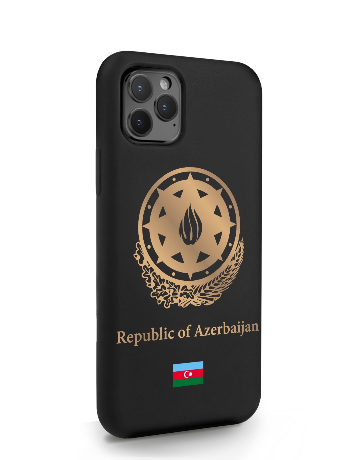 Черный SignumCase для iPhone 11 Pro Золотой Герб Азербайджана черный