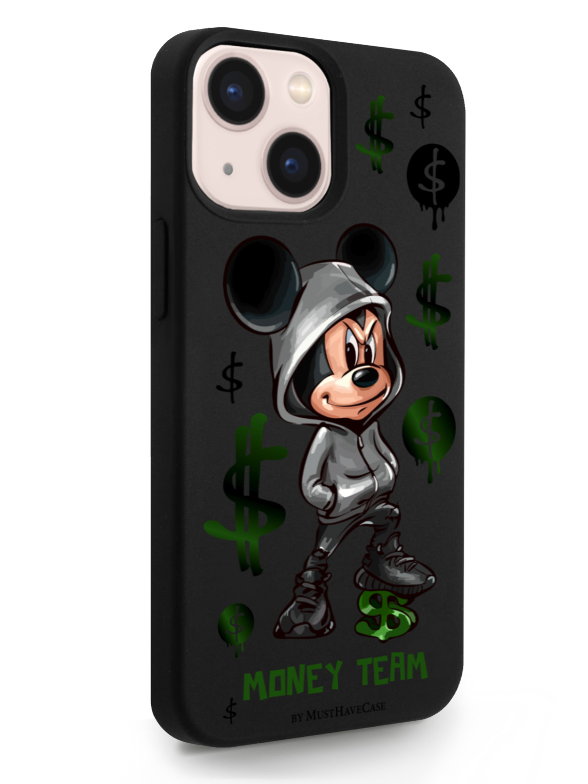 Черный MustHaveCase для iPhone 13 Mini Богатый Мышонок черный