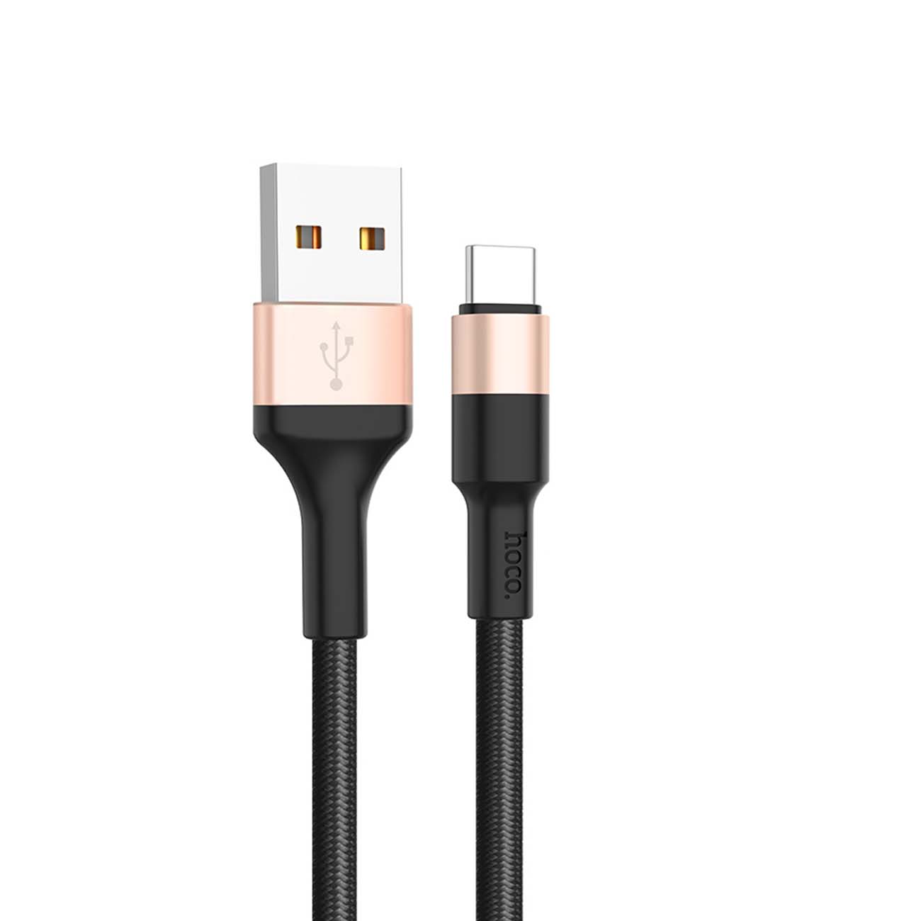 Кабель HOCO RA3, USB Type-C, 2 A Black/Gold (УТ000022075)