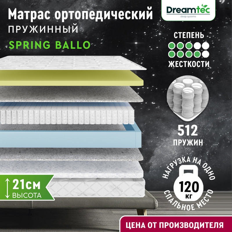 Матрас Dreamtec Spring Ballo 80х190