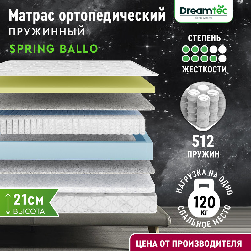 Матрас Dreamtec Spring Ballo 75х200