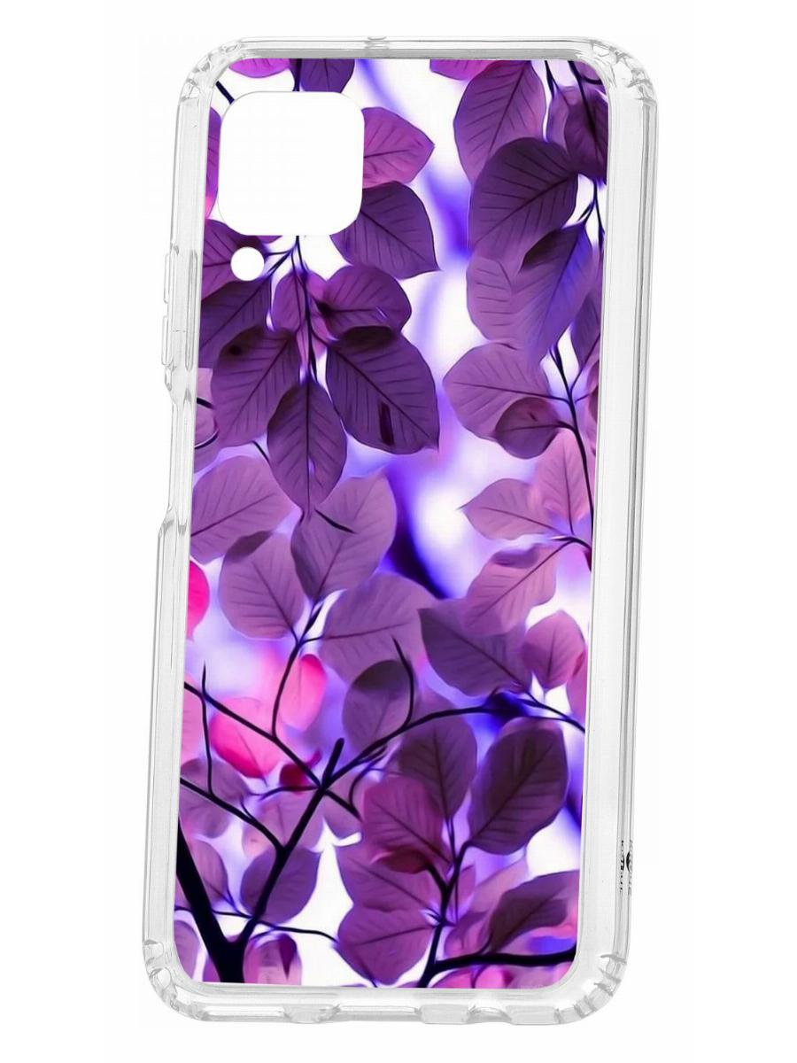 Чехол для Huawei P40 Lite Kruche Print Purple leaves
