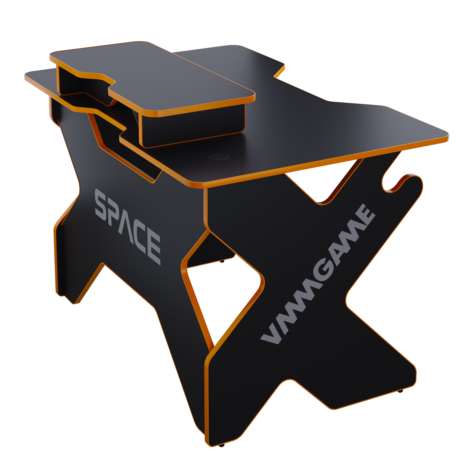 Игровой стол VMMGAME SPACE 120 DARK оранжевый с подставкой для монитора BASE