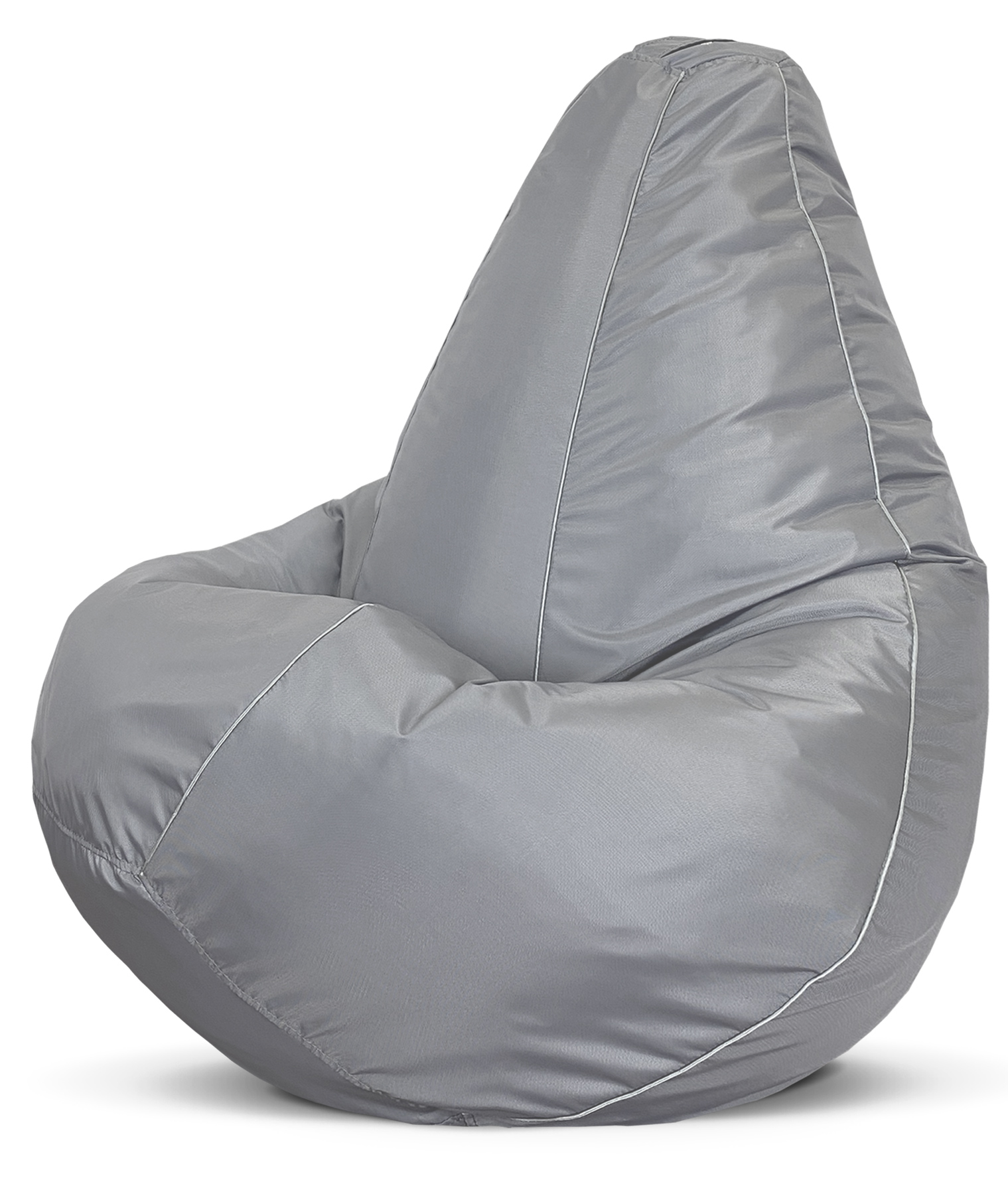 Кресло-мешок PUFLOVE Груша XXXXL, серый оксфорд