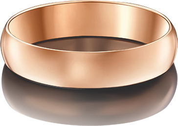 Кольцо обручальное из красного золота р. 24 PLATINA jewelry 01-3923-00-000-1110-11