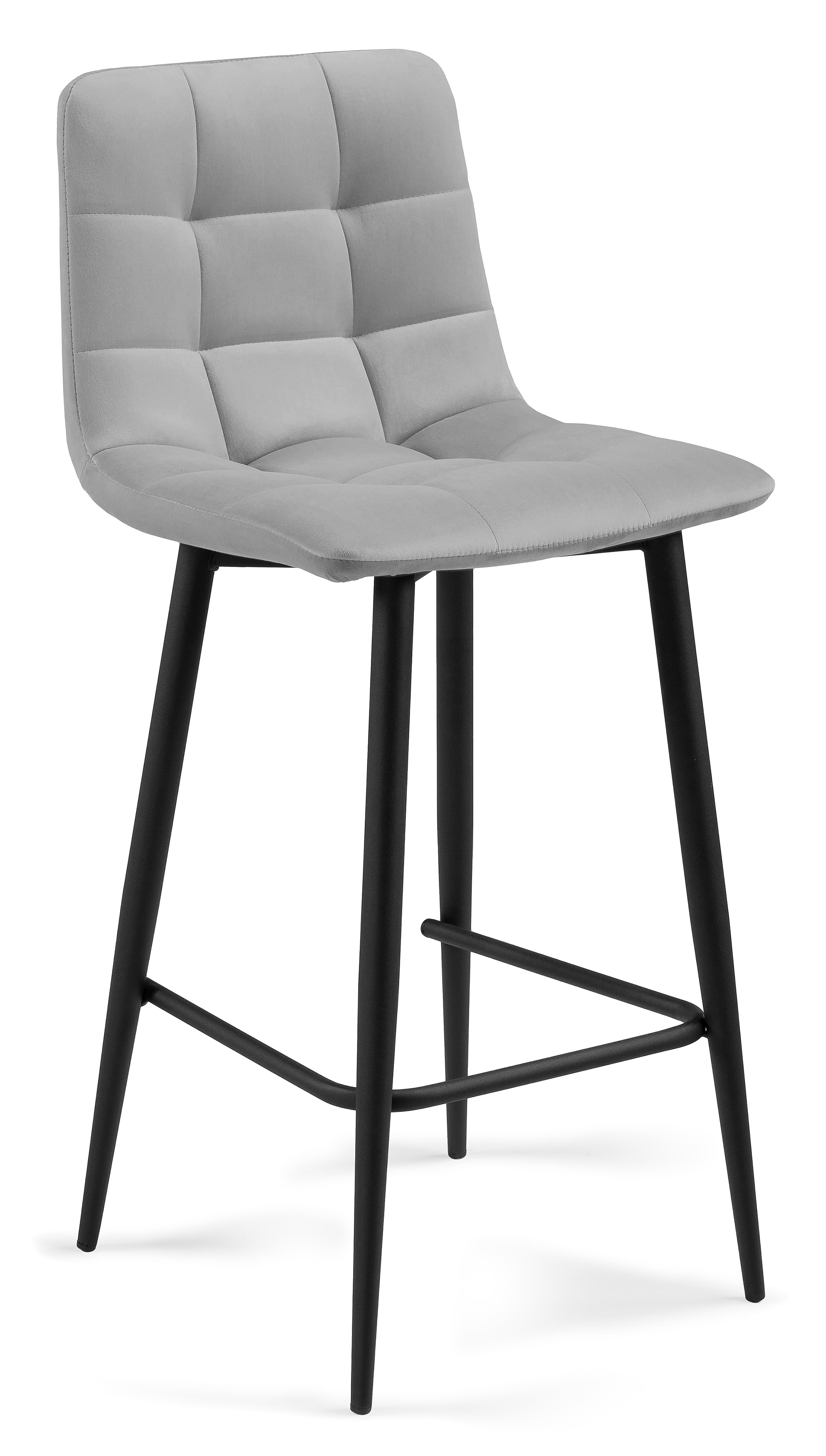 Полубарный стул Мебельные решения Чилли К светло-серый / черный