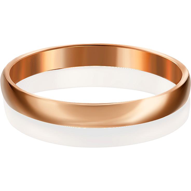 Кольцо обручальное из красного золота р. 24 PLATINA jewelry 01-2424-00-000-1110-11