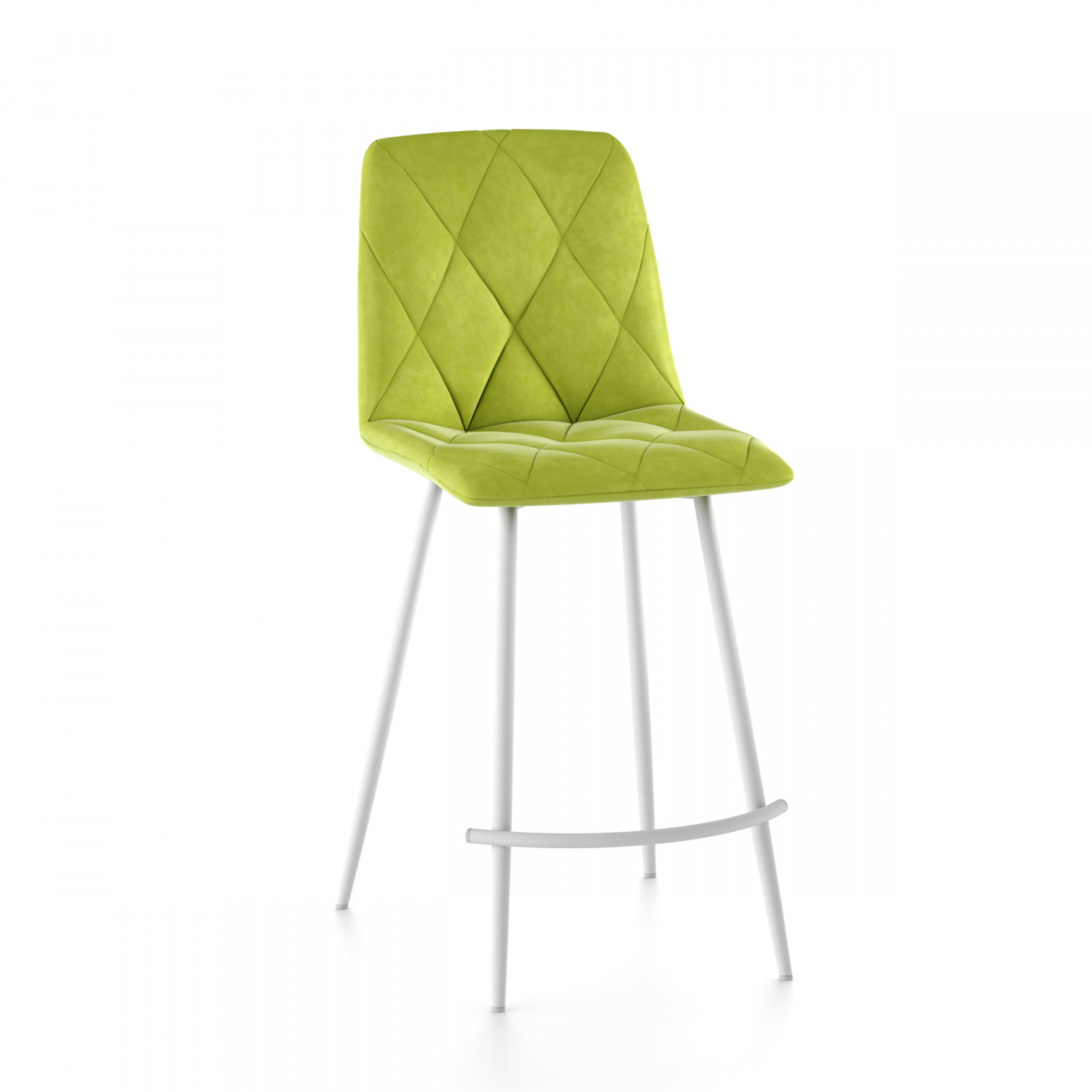 Полубарный стул СтолБери 2622883, белый/зеленый