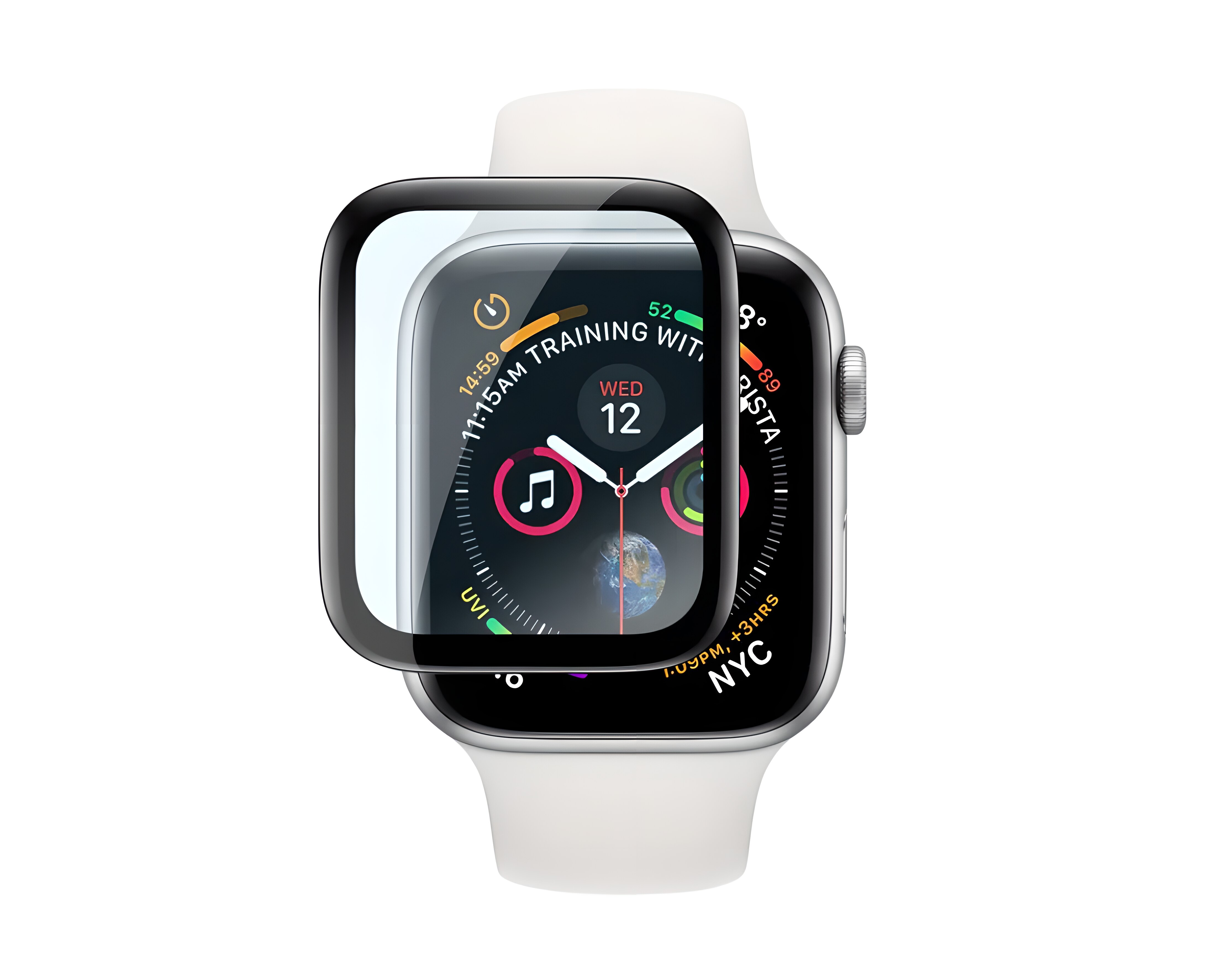 Защитное стекло (пленка) Qvatra для Apple Watch Series 4/5/6/SE 40 мм