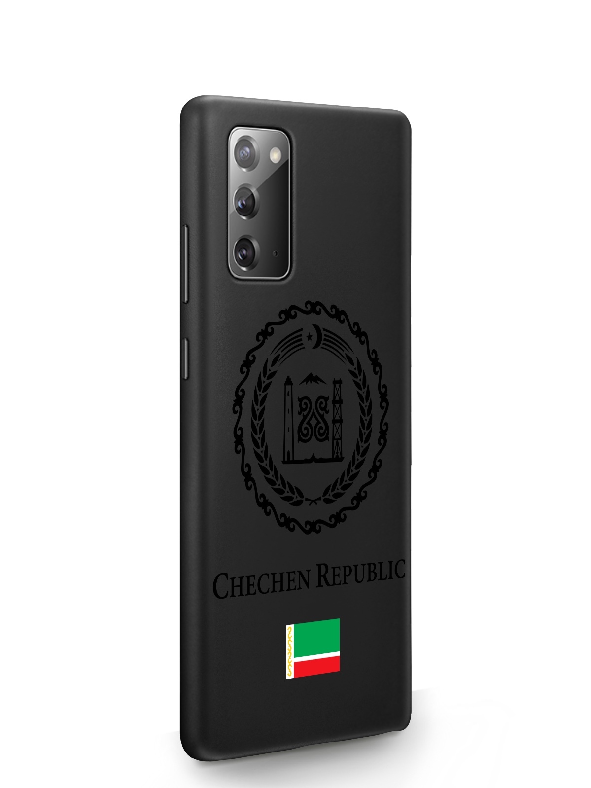 Чехол SignumCase Samsung Galaxy Note 20 Черный лаковый Герб Чечни черный
