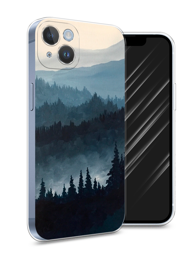 Чехол Awog на Apple iPhone 14 Plus / Айфон 14 Плюс "Туманные горы"